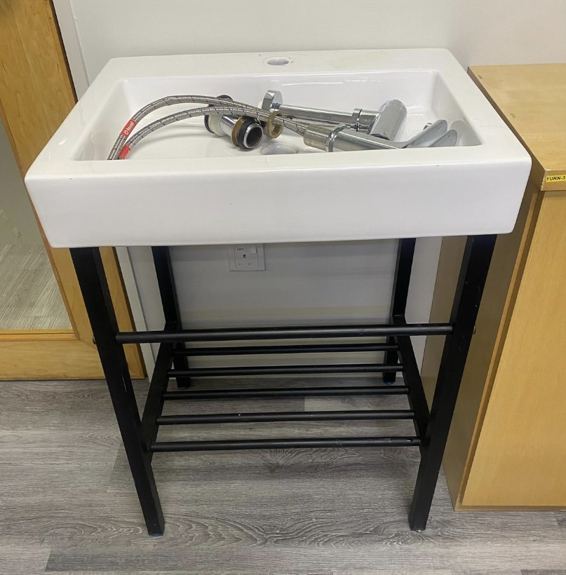 Standing Hand Basin with Rigel Water Tap, Furniture & Home Living ...