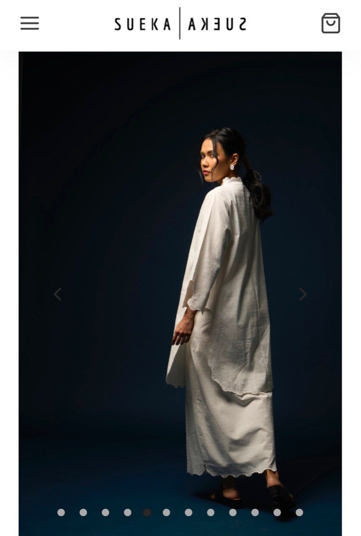 Sueka Sueka HALO Embroidered Curved Seam Set, Women's Fashion, Muslimah ...