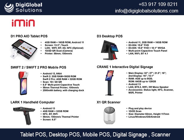 Tablet POS, Desktop POS, Mobile POS, Digital Signage, Handheld Computer ...