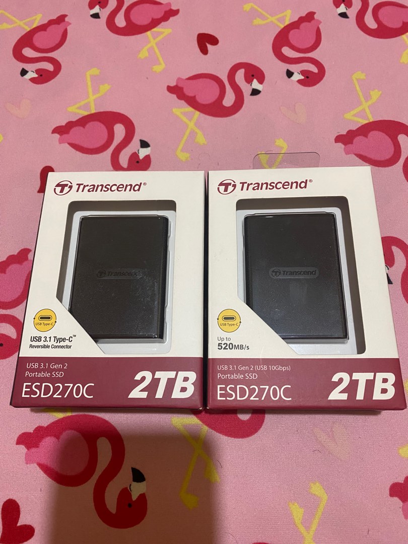transcend ssd external hard drives esd270c, Computers & Tech, Parts ...