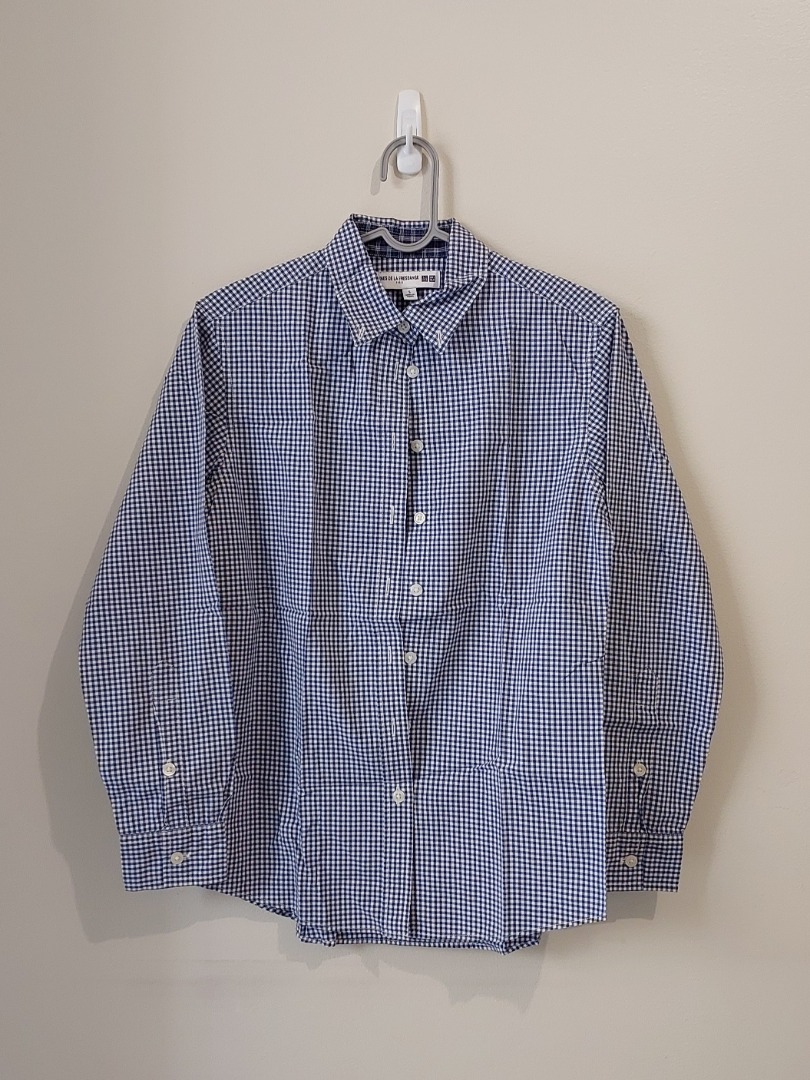 Uniqlo Gingham Longsleeves, Women's Fashion, Tops, Longsleeves on Carousell