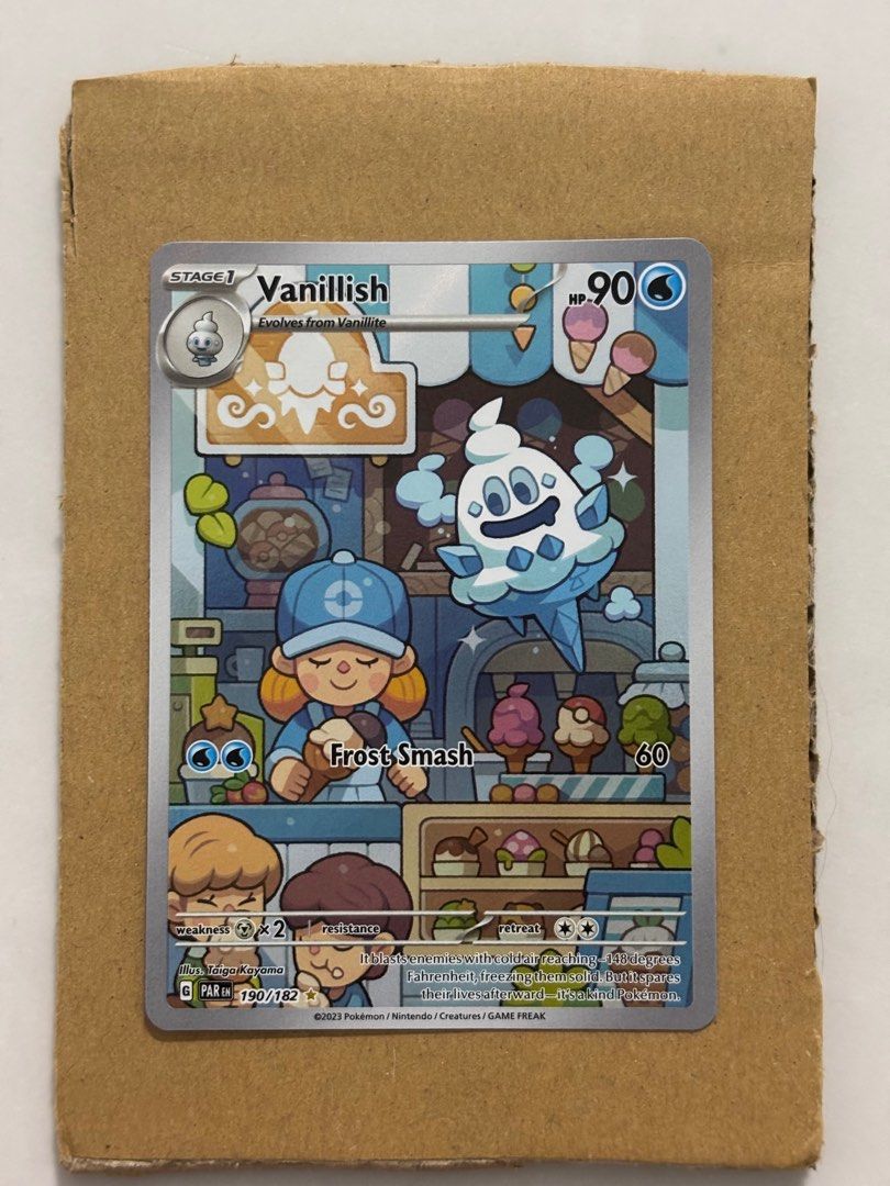 Vanillish IR 190/182 Sv04: Pokemon Paradox Rift Illustration Rare card ...