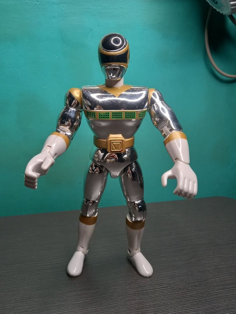 Vintage 1998 Bandai Power Ranger in Space Silver Ranger Action Figure 8 ...