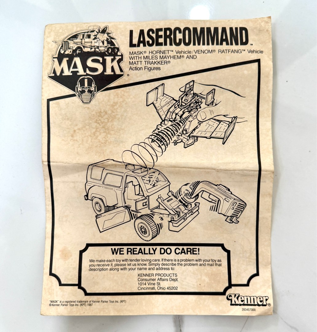 Vintage MASK Laser Command Instructions, Hobbies & Toys, Toys & Games ...