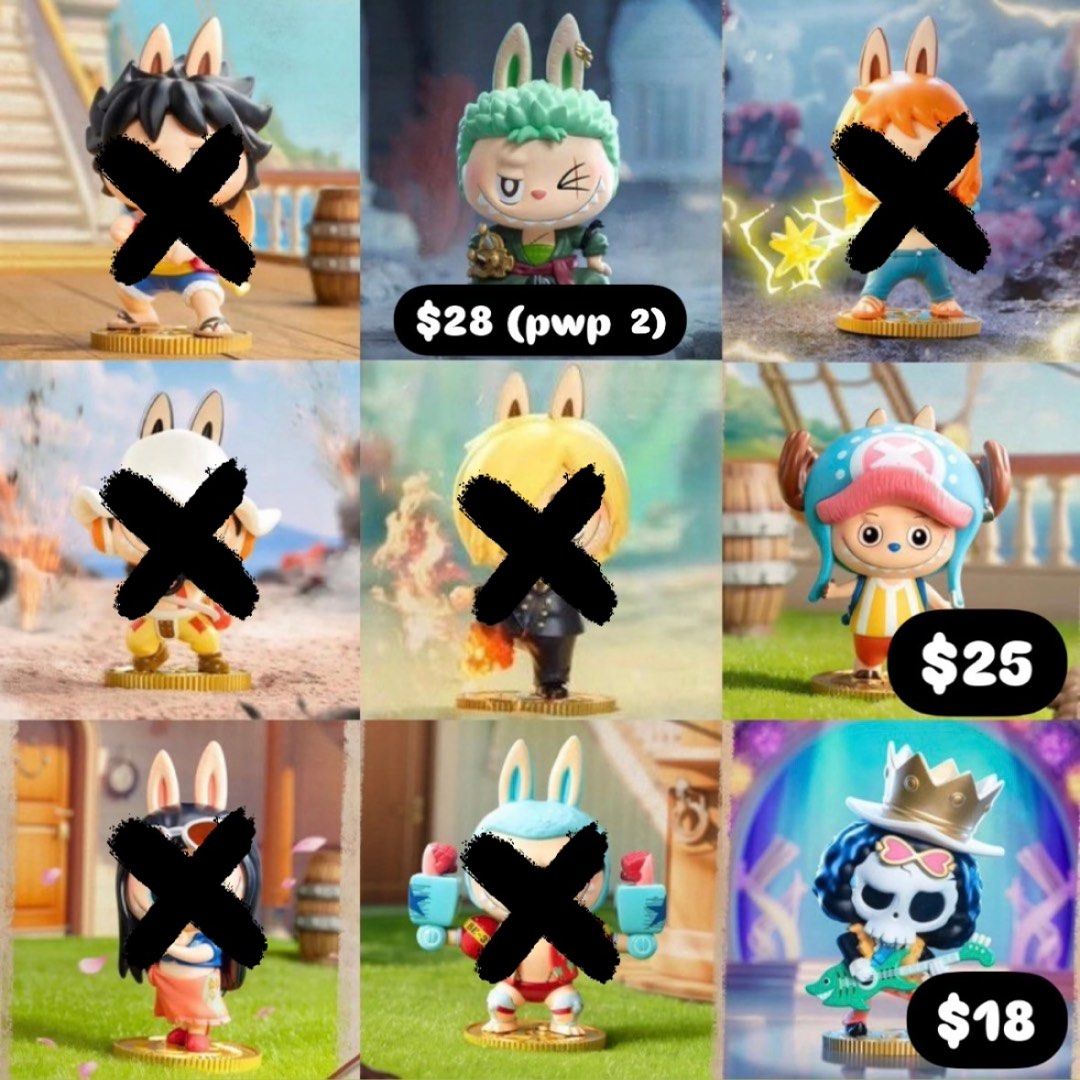 WTS: THE MONSTERS X ONE PIECE : Sabo, Law, Jinbei, Chopper, Brook, Zoro ...