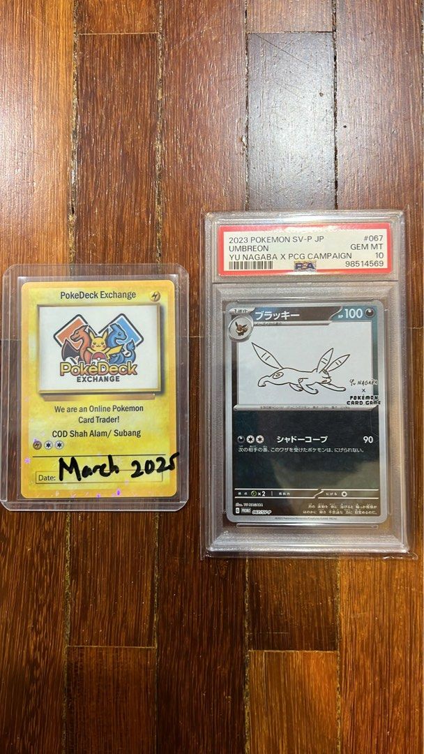 PSA 10 YU NAGABA X PCG CAMPAIGN 2023 POKEMON SV-P JP UMBREON 067/SV-P Rare Japanese, Hobbies ...
