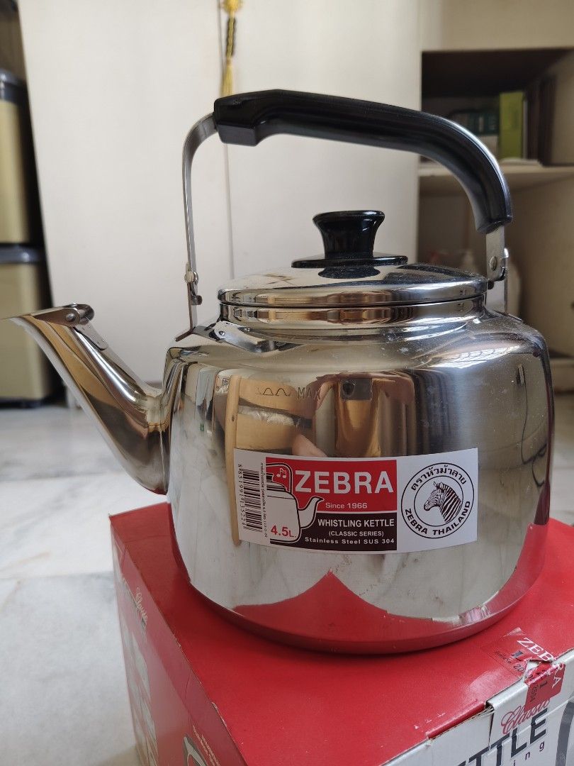 Zebra Classic Kettle Whistling SUS 304 Stainless Steel 4.5L, Furniture ...