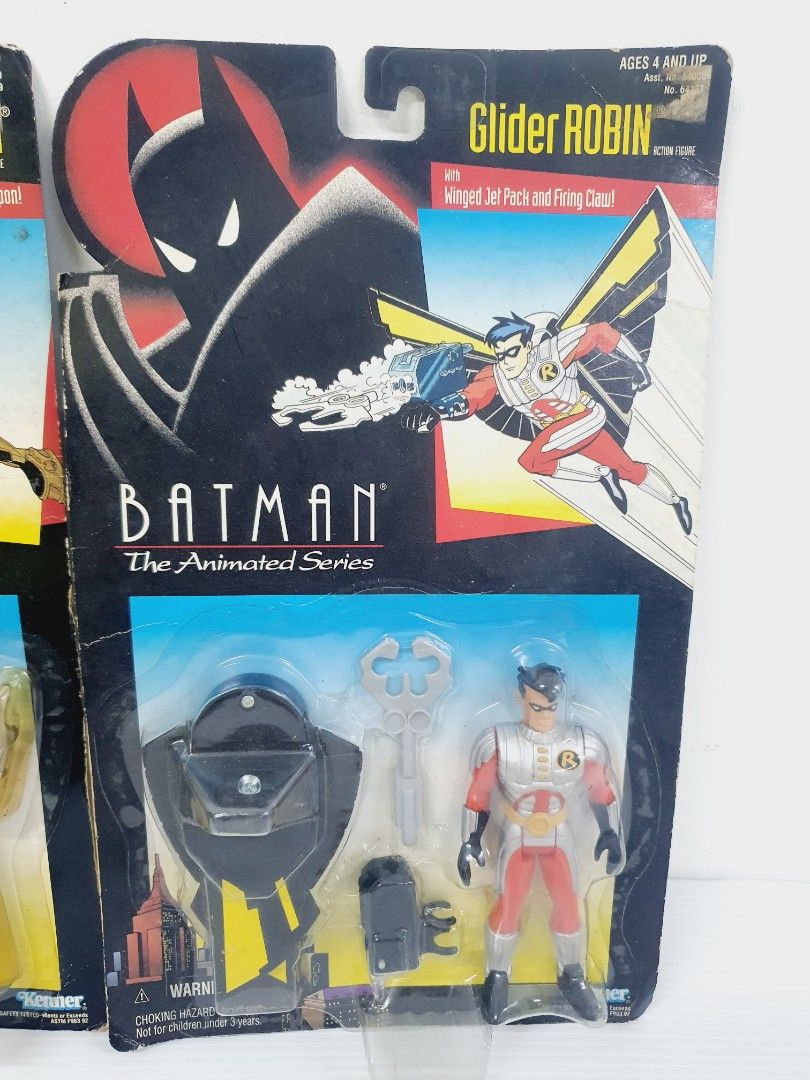 1995 CYBER GEAR BATMAN & GLIDER ROBIN SET BATMAN THE ANIMATED SERIES ...