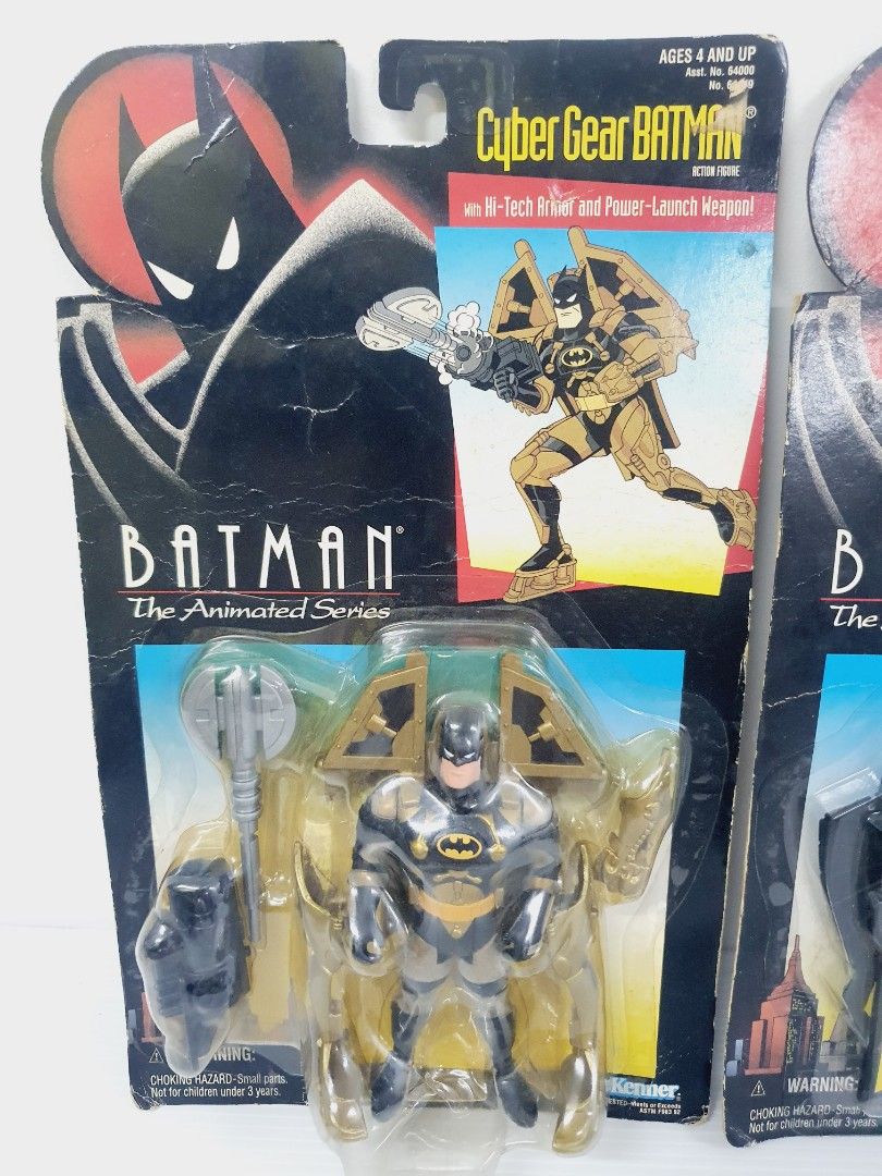 1995 CYBER GEAR BATMAN & GLIDER ROBIN SET BATMAN THE ANIMATED SERIES ...