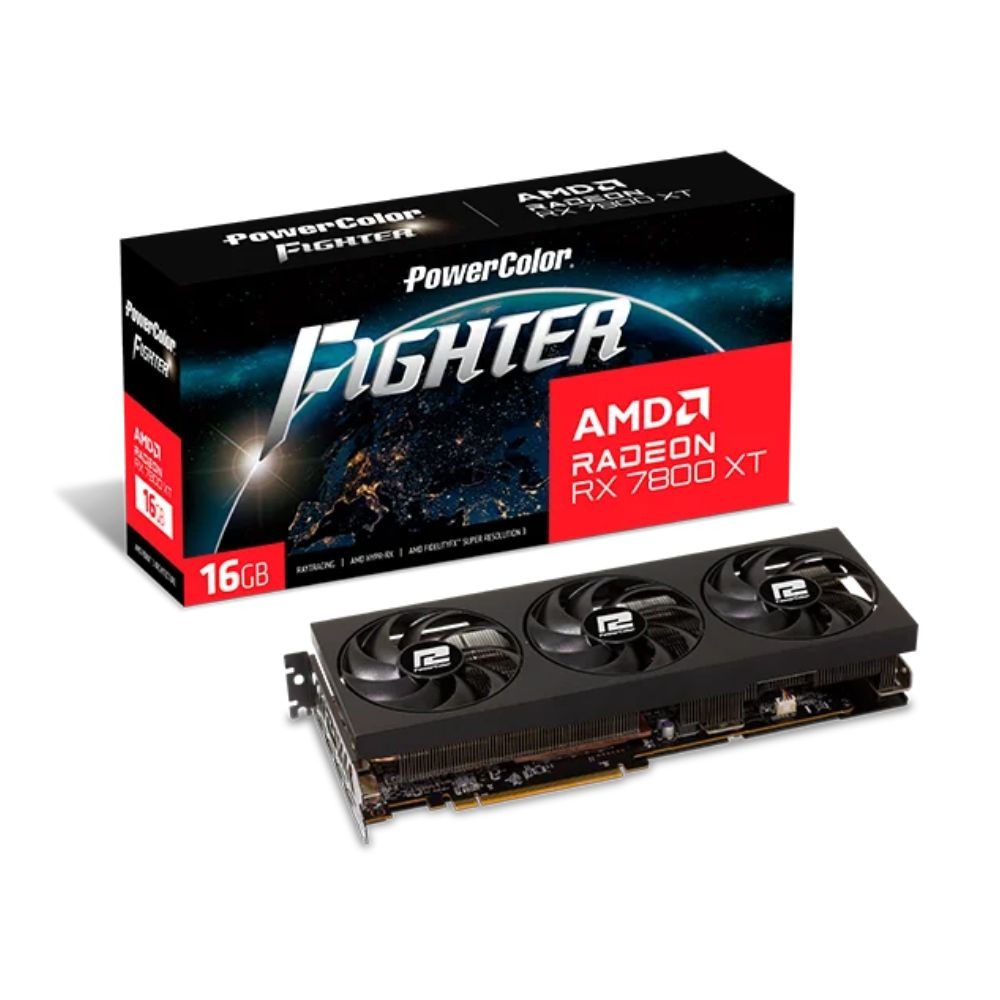 AMD RX 7800 XT - POWERCOLOR FIGHTER OC 16GB GPU, Computers & Tech ...