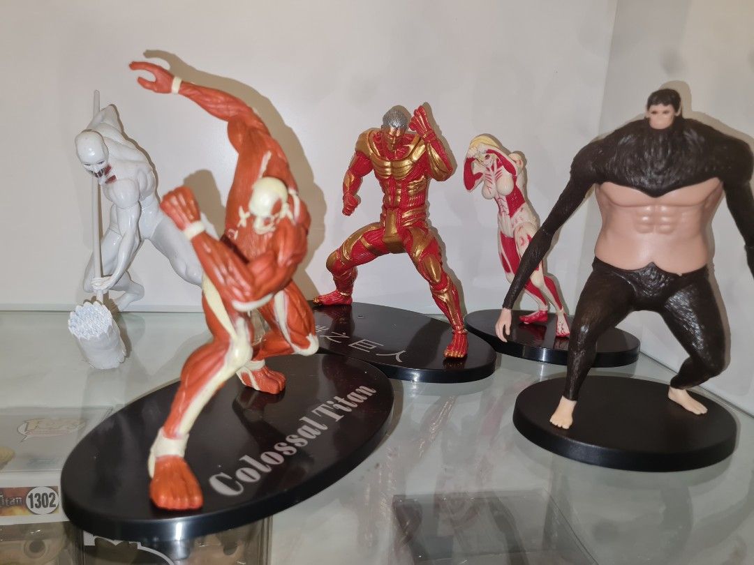 Attack on Titan Bootleg Figures One Set (Reiner, Bertholdt, Annie and ...