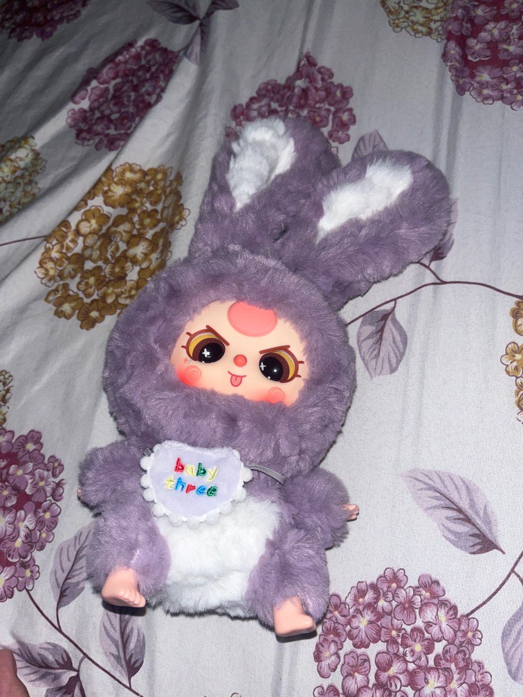 Baby Three Purple Plush Toy, Hobbies & Toys, Toys & Games on Carousell