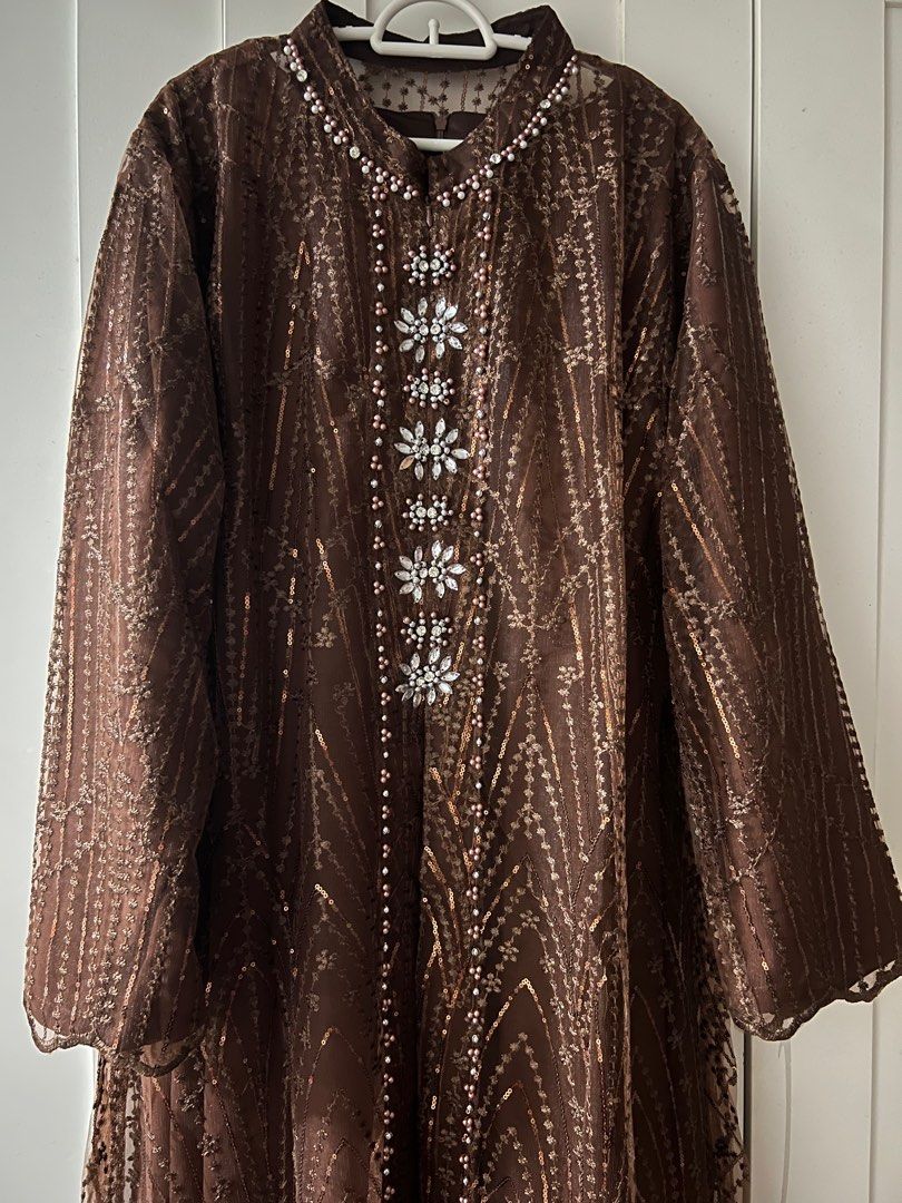 BAJU RAYA RICH BROWN, Women's Fashion, Dresses & Sets, Dresses on Carousell