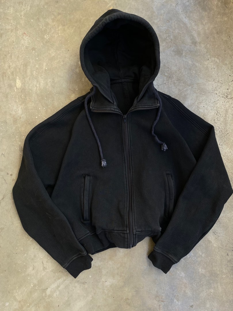 Boxy Type Hoodie Black, Men's Fashion, Tops & Sets, Hoodies on Carousell