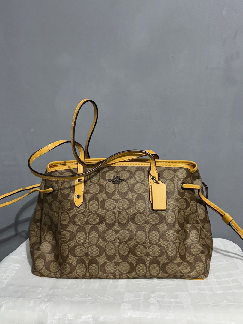 Coach Drawstring Carryall in Signature Canvas, Luxury, Bags & Wallets ...