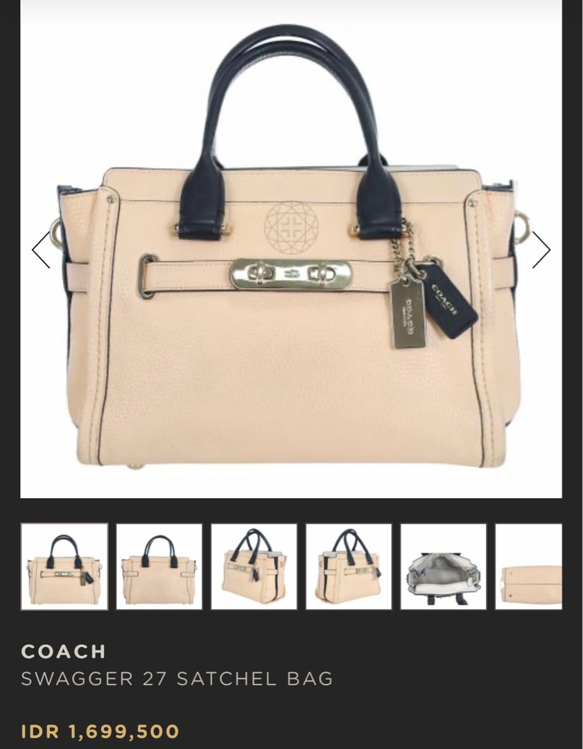 Coach Swagger 27 Satchel, Dual Color, Two-Way bag (original sling ...