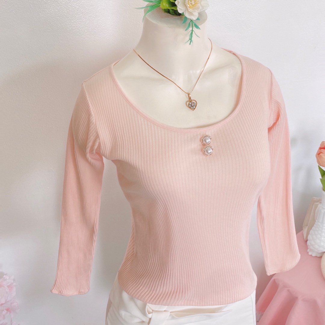 Coquette pink top, Women's Fashion, Tops, Blouses on Carousell