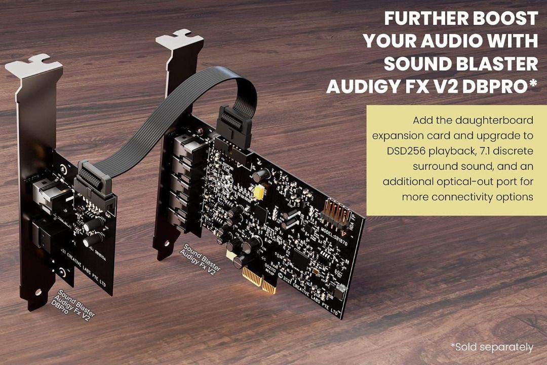 Creative Sound Blaster Audigy Fx V2 Upgradable Hi-res PCI-e Sound Card ...
