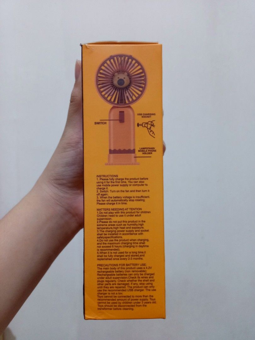 Cute Kawaii Brown Capybara Mini Fan Series Handheld Desktop Accessories ...