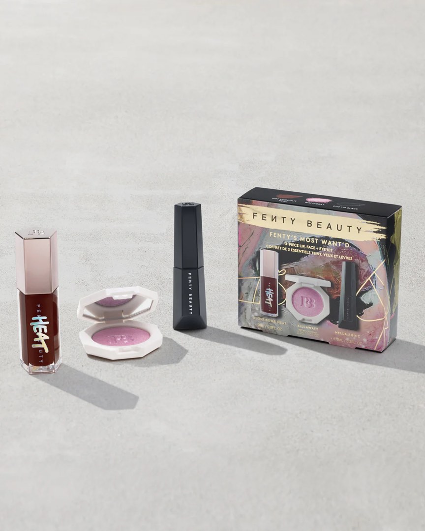 Fenty beauty most wanted gift set (3-piece lip, face, eye kit), 美容＆個人護理 ...
