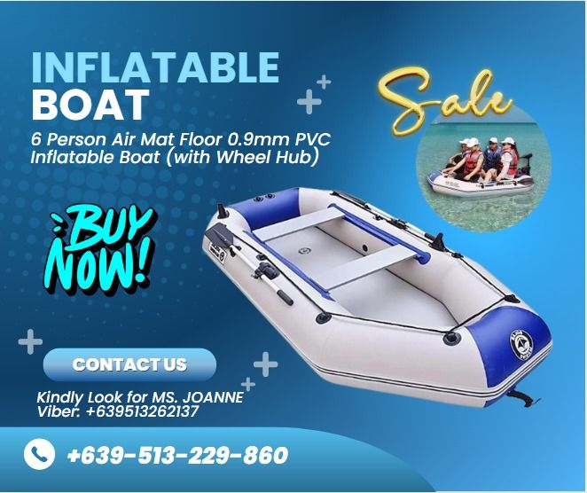 For sale Inflatable Rowing Boat Fishing Kayak Air Mat Floor MD360-3 ...