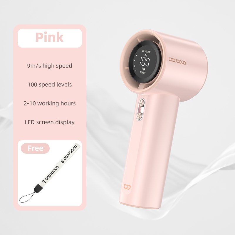 GOOJODOQ PINK HANDY FAN, Furniture & Home Living, Lighting & Fans, Fans ...