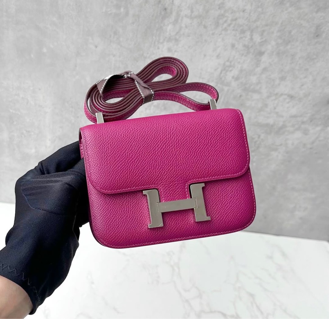 Hermes Micro Constance 14 Tosca Epsom Phw, Luxury, Bags & Wallets on ...