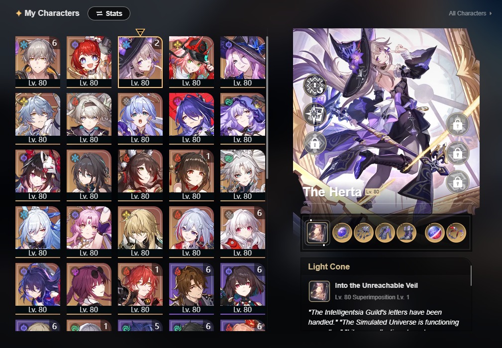 Honkai Star Rail CHEAPEST STACKED ALL META TEAM with The Herta E1S1 28x 5 Stars Characters + 8x ...