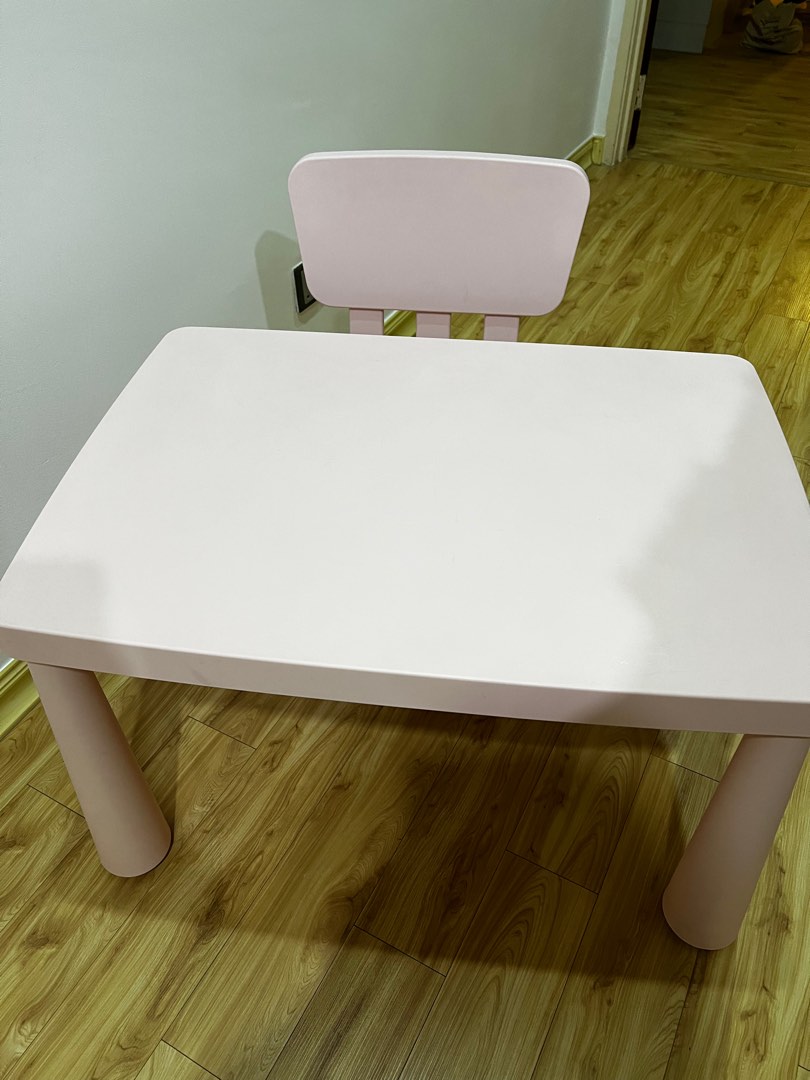 IKEA Children’s table and chair, Furniture & Home Living, Furniture ...