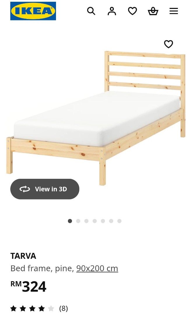 Ikea single bed frame, Furniture & Home Living, Furniture, Bed Frames & Mattresses on Carousell