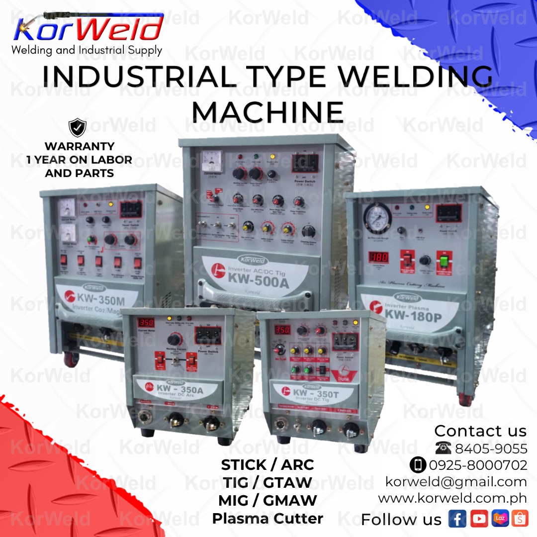 Industrial Welding Machine - KORWELD ARC/STICK, TIG/GTAW, MIG/GMAW/FCAW ...