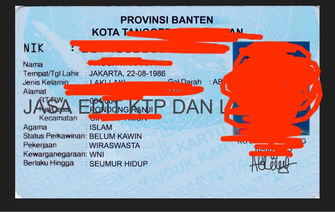JASA EDIT KTP/E-KTP UBAH FOTO ATAU CETAK KTP DAN LAIN LAIN, Jasa, Lainnya di Carousell