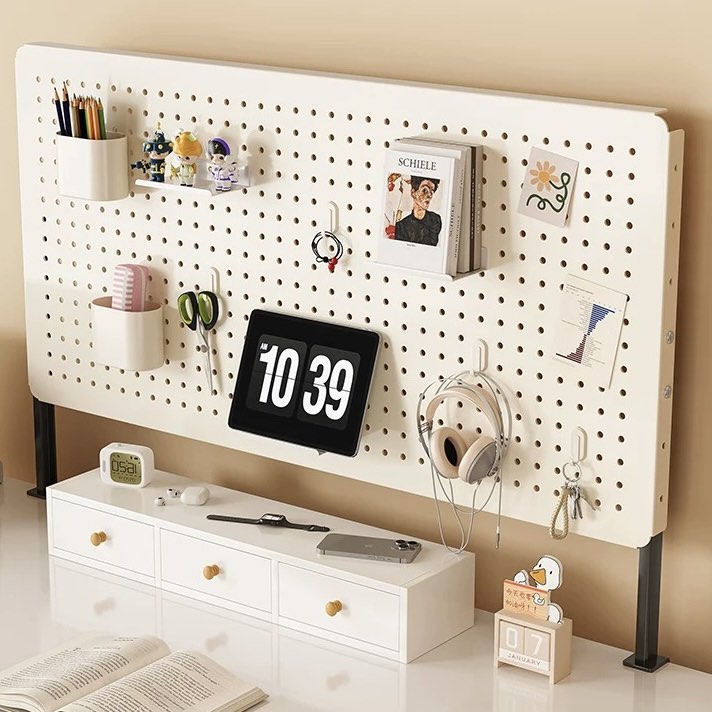 Magnetic pegboard desk organiser shelf study table, Furniture & Home ...