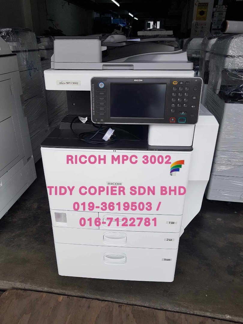 MESIN RICOH COLOUR MPC 3002, Computers & Tech, Printers, Scanners ...