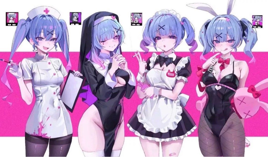 Miku 兔子洞 rabbit hole 初音cos cosplay 修女 cos服, 女裝, 上衣, T-shirt - Carousell
