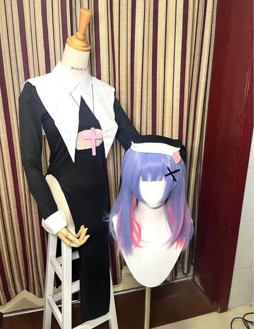Miku 兔子洞 rabbit hole 初音cos cosplay 修女 cos服, 女裝, 上衣, T-shirt - Carousell