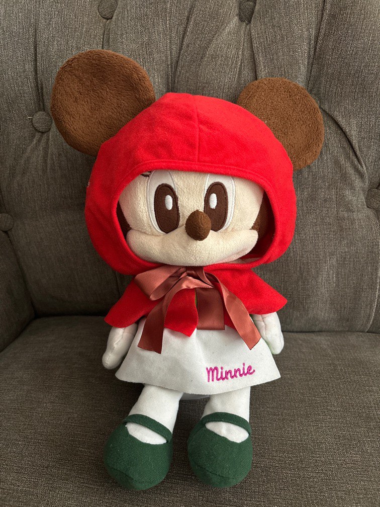 Minnie Mouse Kostum Red Riding Hood Doll Plushie Boneka Disney Baby