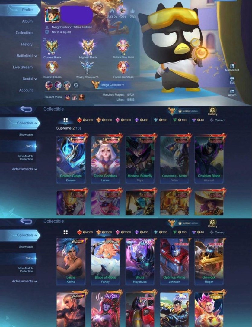 MLBB / Mobile legends acc mega v, Video Gaming, Gaming Accessories, In ...