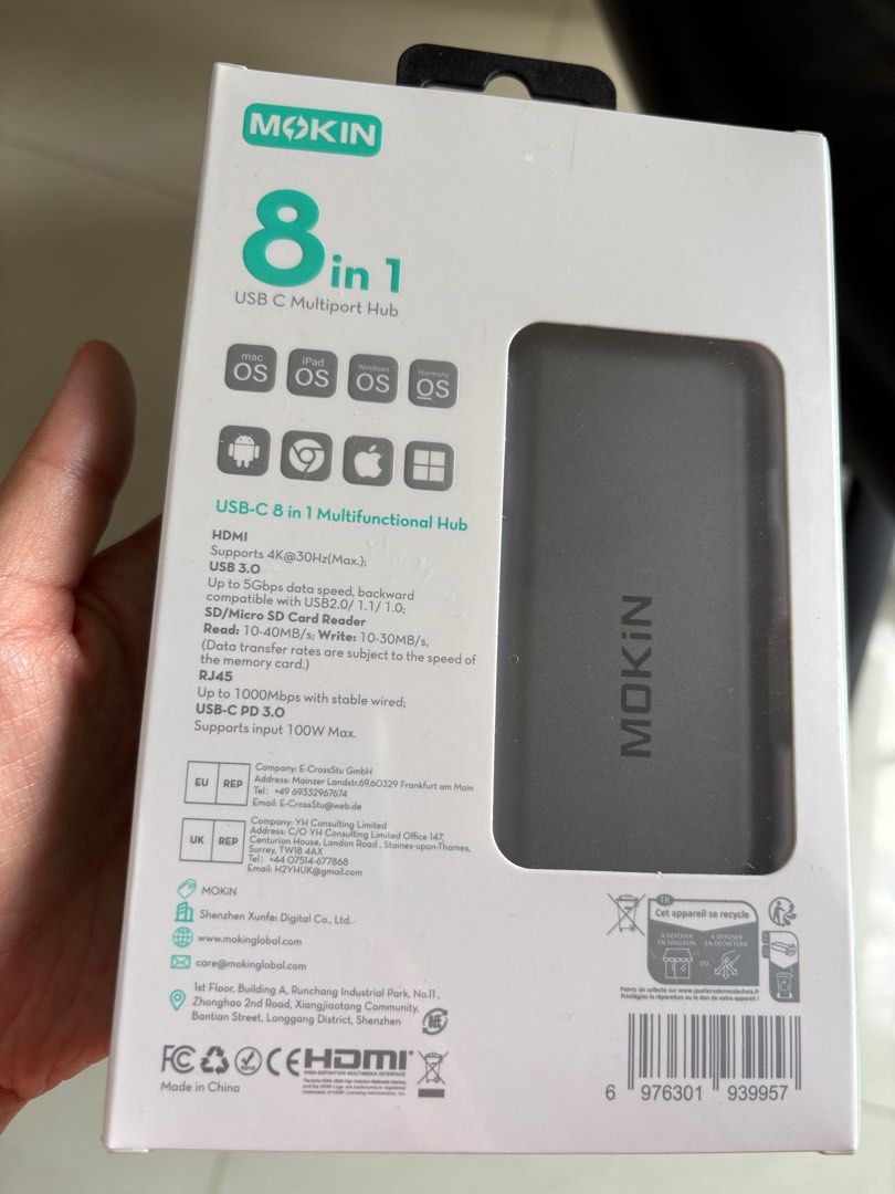 Mokin 8 in 1 USB C Multiport Hub, Mobile Phones & Gadgets, Mobile ...