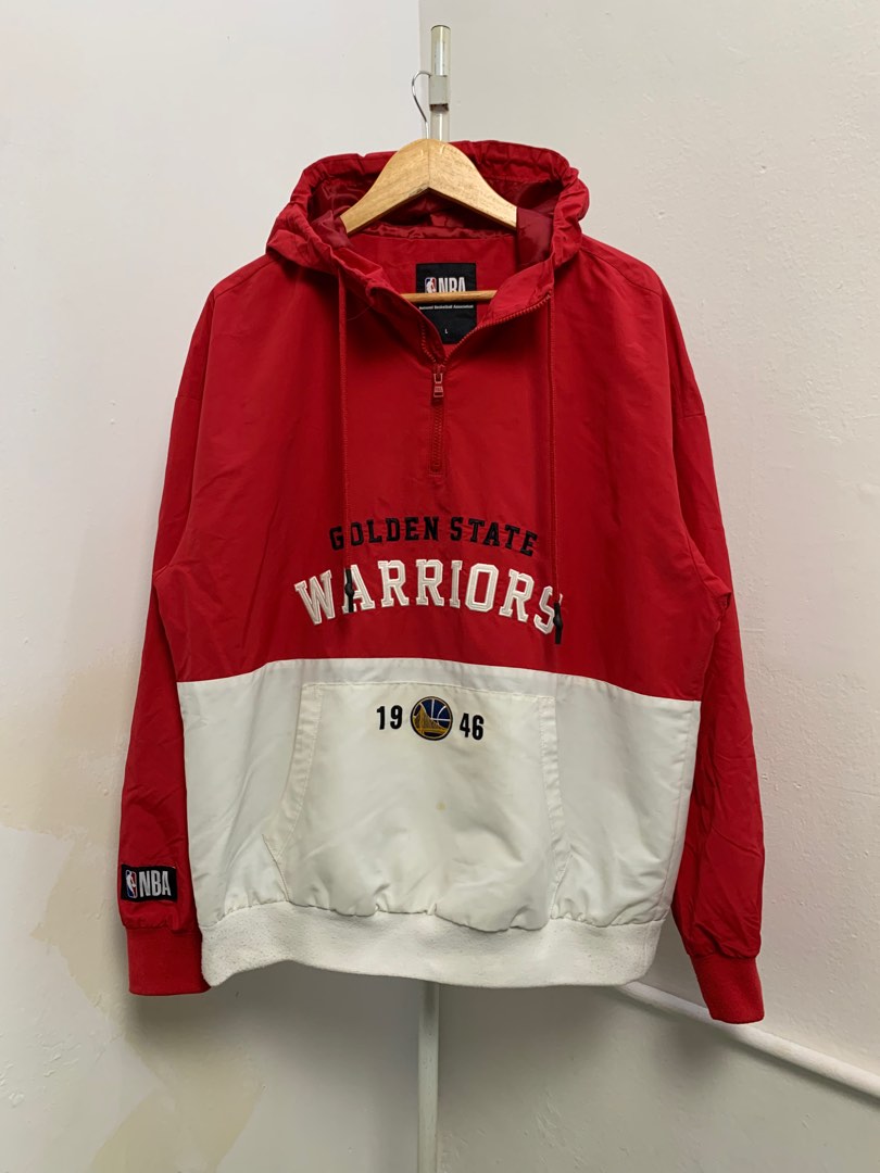 NBA Golden State Warriors half zipper jacket, Men's Fashion, Coats ...
