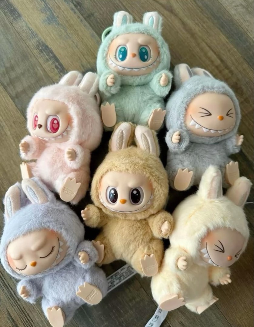 Original labubu ~ seated labubu ~ brown ~ yellow, Hobbies & Toys, Toys ...