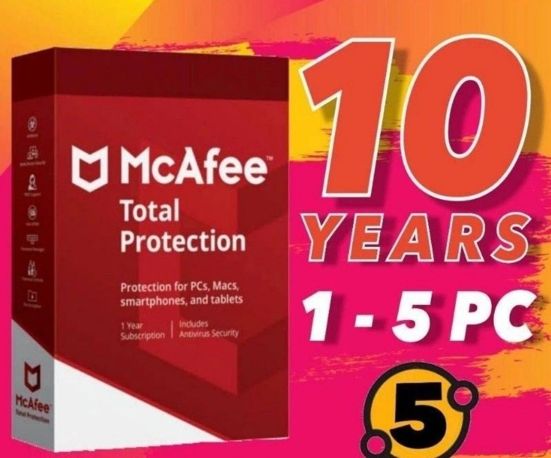 ORIGINAL MCAFEE TOTAL PROTECTION ORIGINAL ANTIVIRUS SOFTWARE | 10 YEARS ...