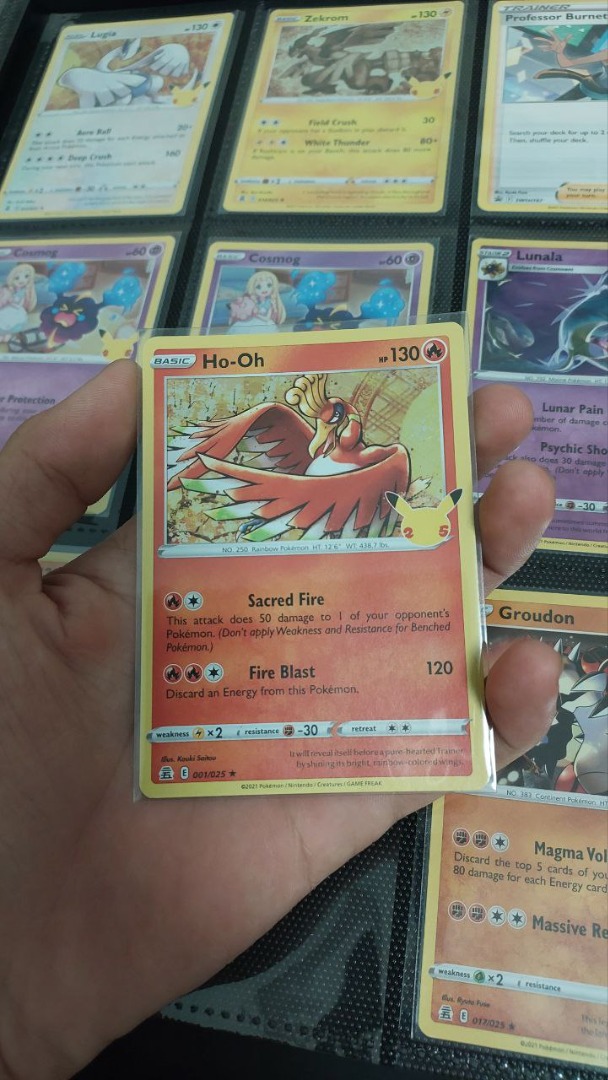 Pokemon 25th celebrations Hoho holo english 4pc pack exclusive pokemon ...