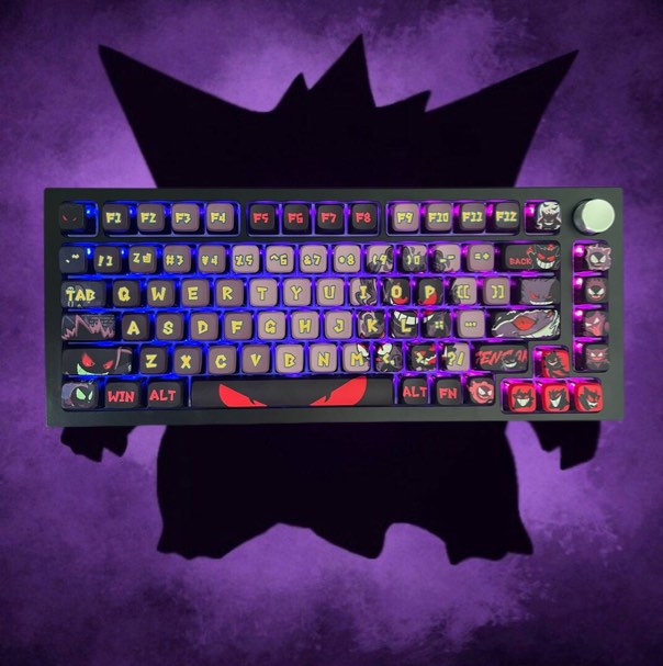 Pokemon Gengar Wireless RGB Custom Gaming Mechanical Keyboard | 70% ...