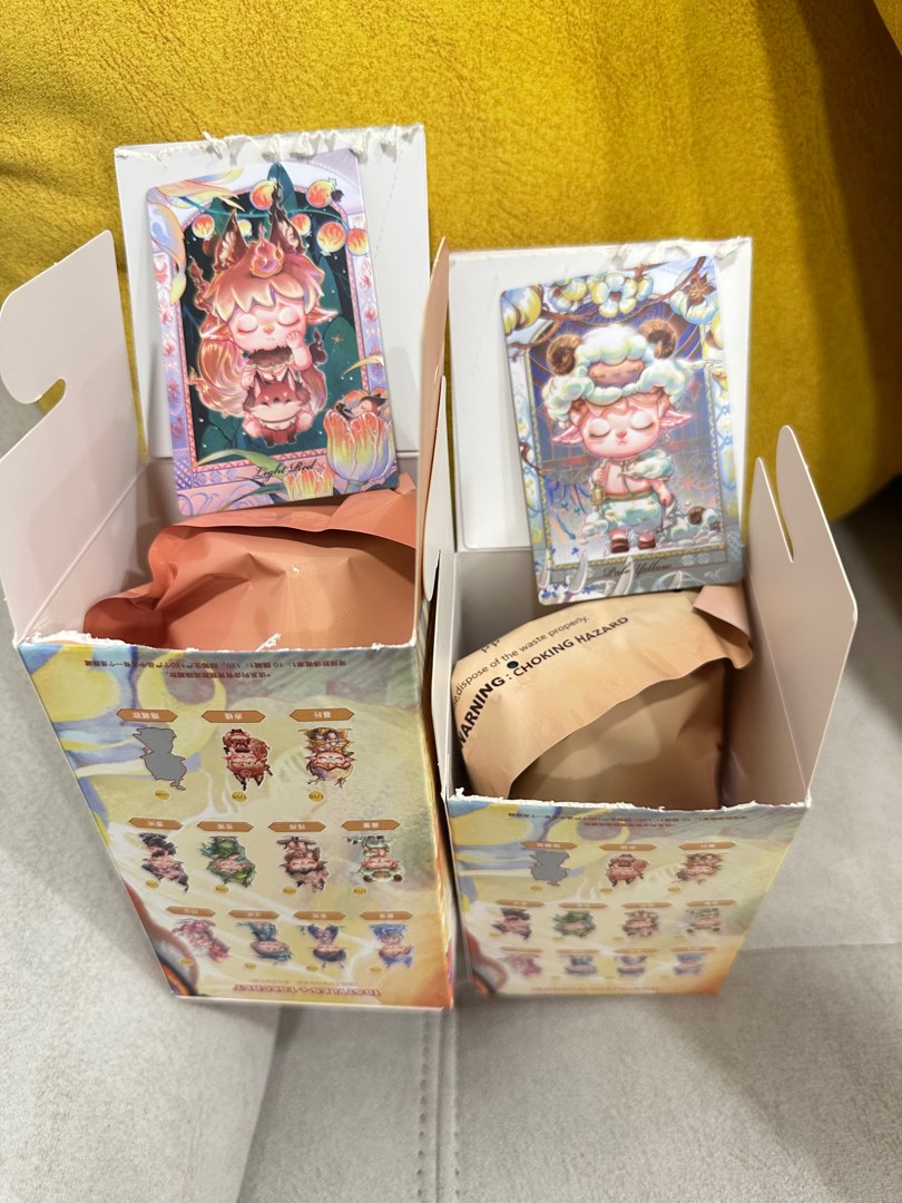 Popmart hey one Blindbox the poem of nature pale yellow light red ...