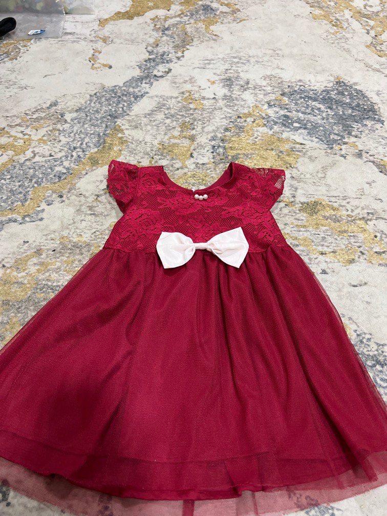 Red Dress, Babies & Kids, Babies & Kids Fashion on Carousell