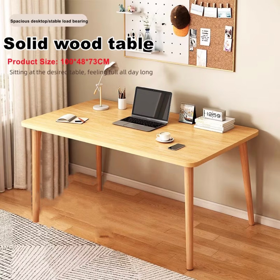 Rustic Oak Study Desk | Modern Writing Desk With Storage | Stylish ...