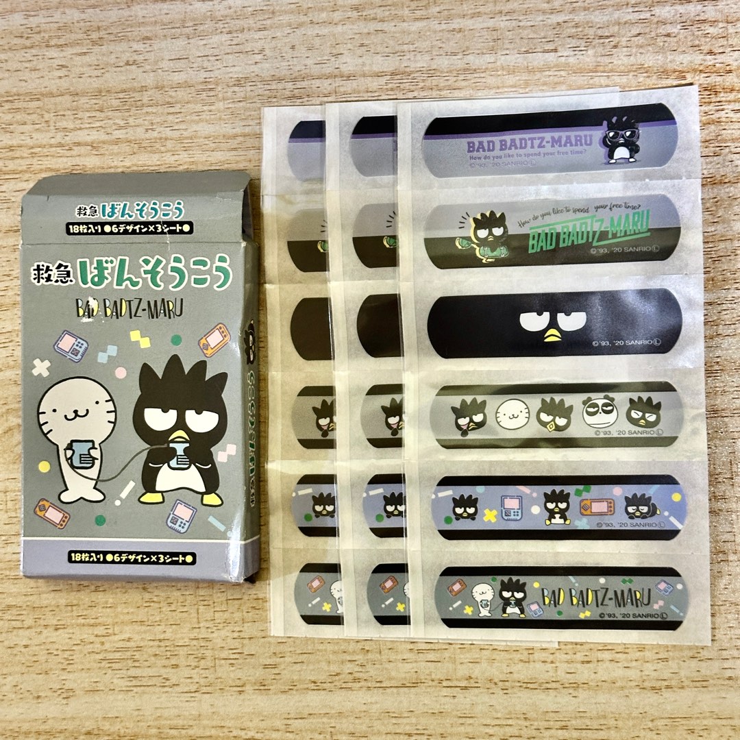 Sanrio Bad Badtz-Maru Band-Aid Adhesives Bandages dented box (18 pieces ...