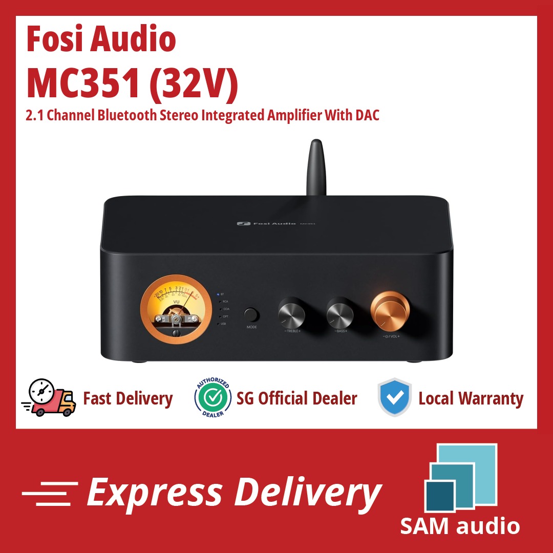 [🎶SG] FOSI AUDIO MC351 2.1 Channel Bluetooth Stereo Integrated Amplifier With DAC, Audio ...