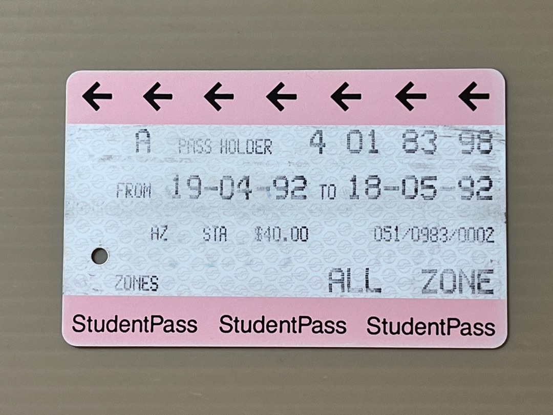SMRT Transitlink Cards at $5 Per Set of 1 Card (1992 StudentPass ...